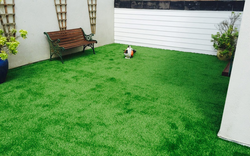 Artificial grass over old decking? YES!