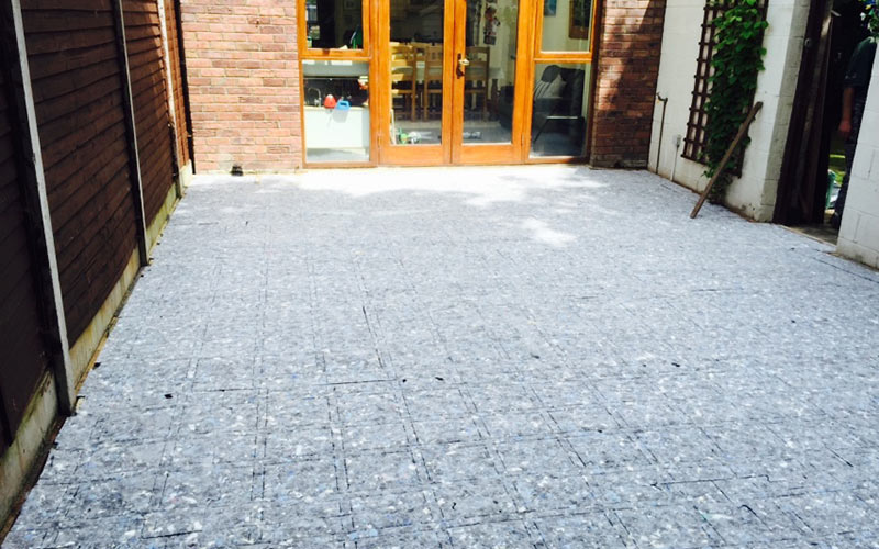 Artificial grass over cobblelock? No problem! - Sanctuary Synthetics